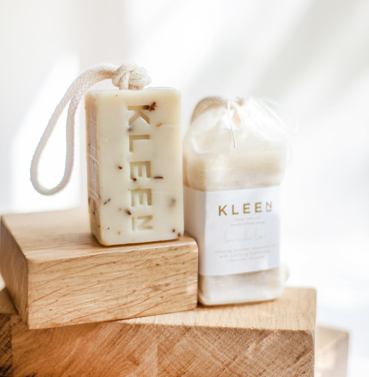 Lavender Love Calming Soap On A Rope With Kaolin Clay Orange And